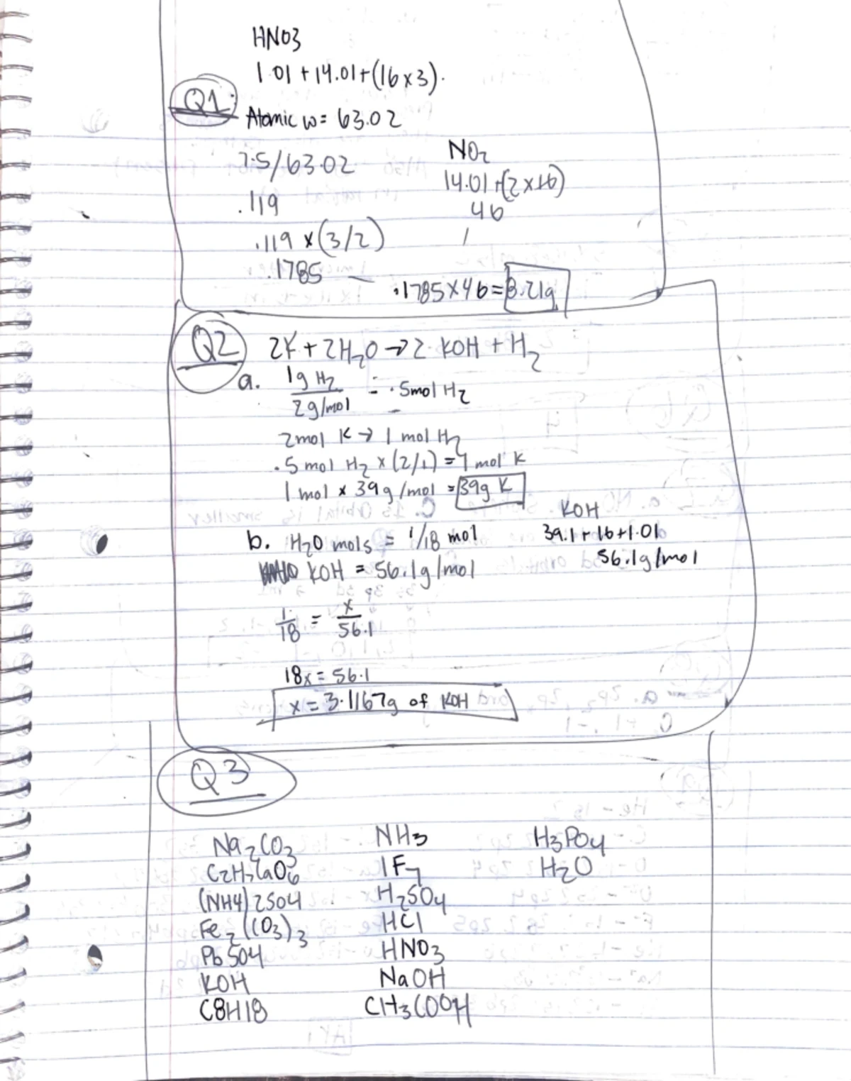 Chem 1220 Assignment 2 - HW 2 - Chem 1220 Assignment 2 Acid / Base ...