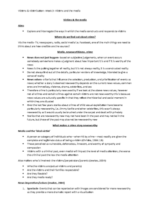 Week 2- Victimological theory - Victimological theory: Positivist ...