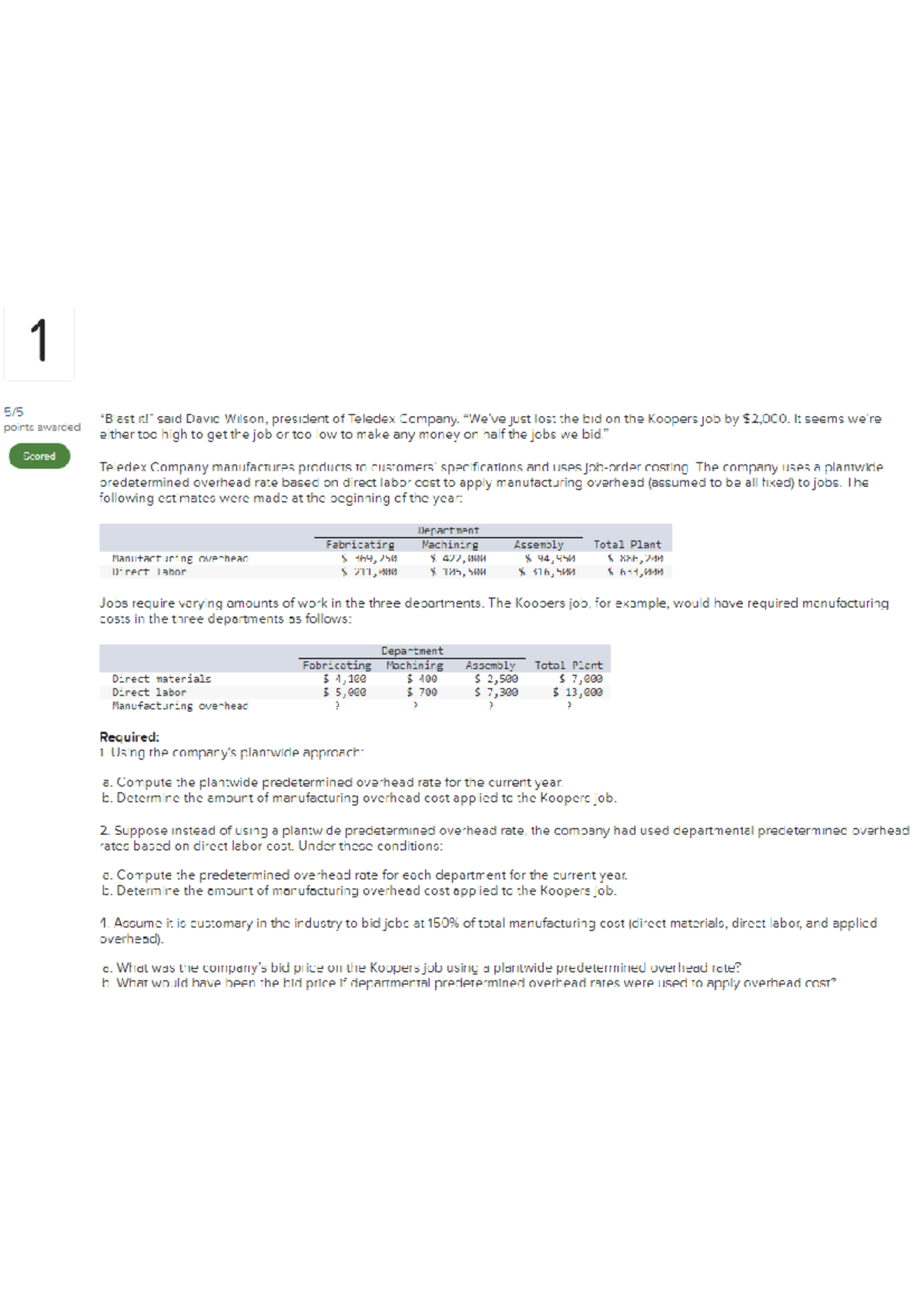 Practical Manegerial Accounting Ep.1 - 1 said David Wilson, president ...