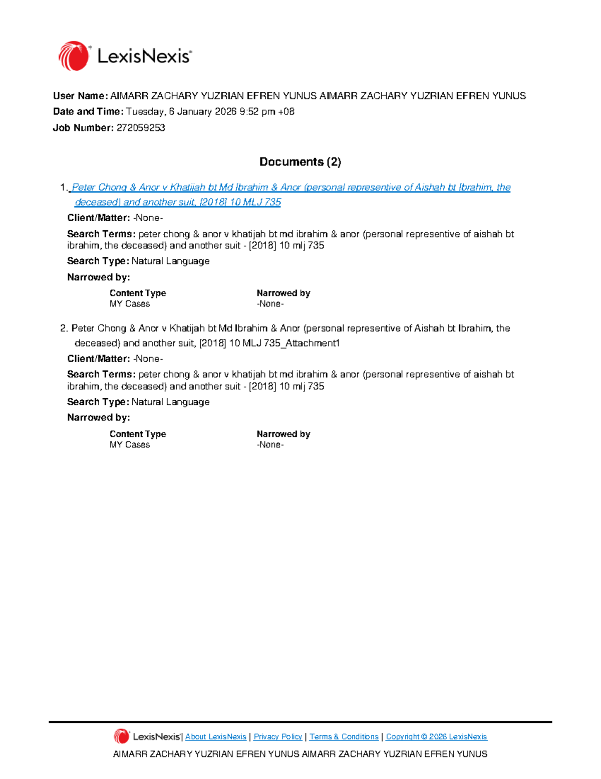 Case Analysis: Peter Chong Anor v Khatijah bt Md Ibrahim Anor (10 MLJ ...