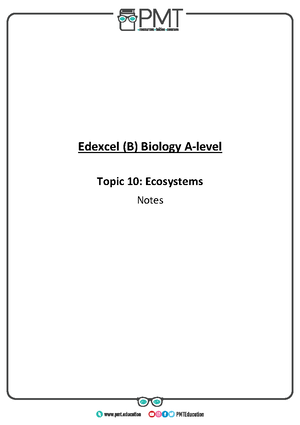 Summary Notes - Topic 7 Edexcel (B) Biology A-Level - Edexcel (B ...