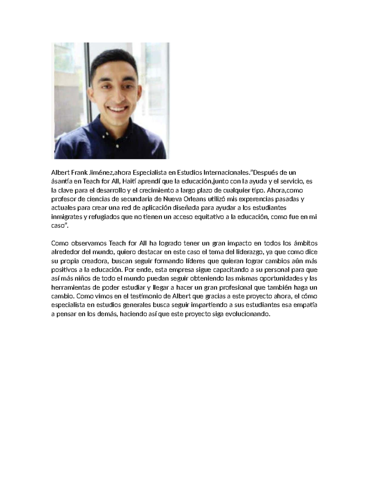 Albert Frank Jiménez - trabajo - Albert Frank Jiménez,ahora ...