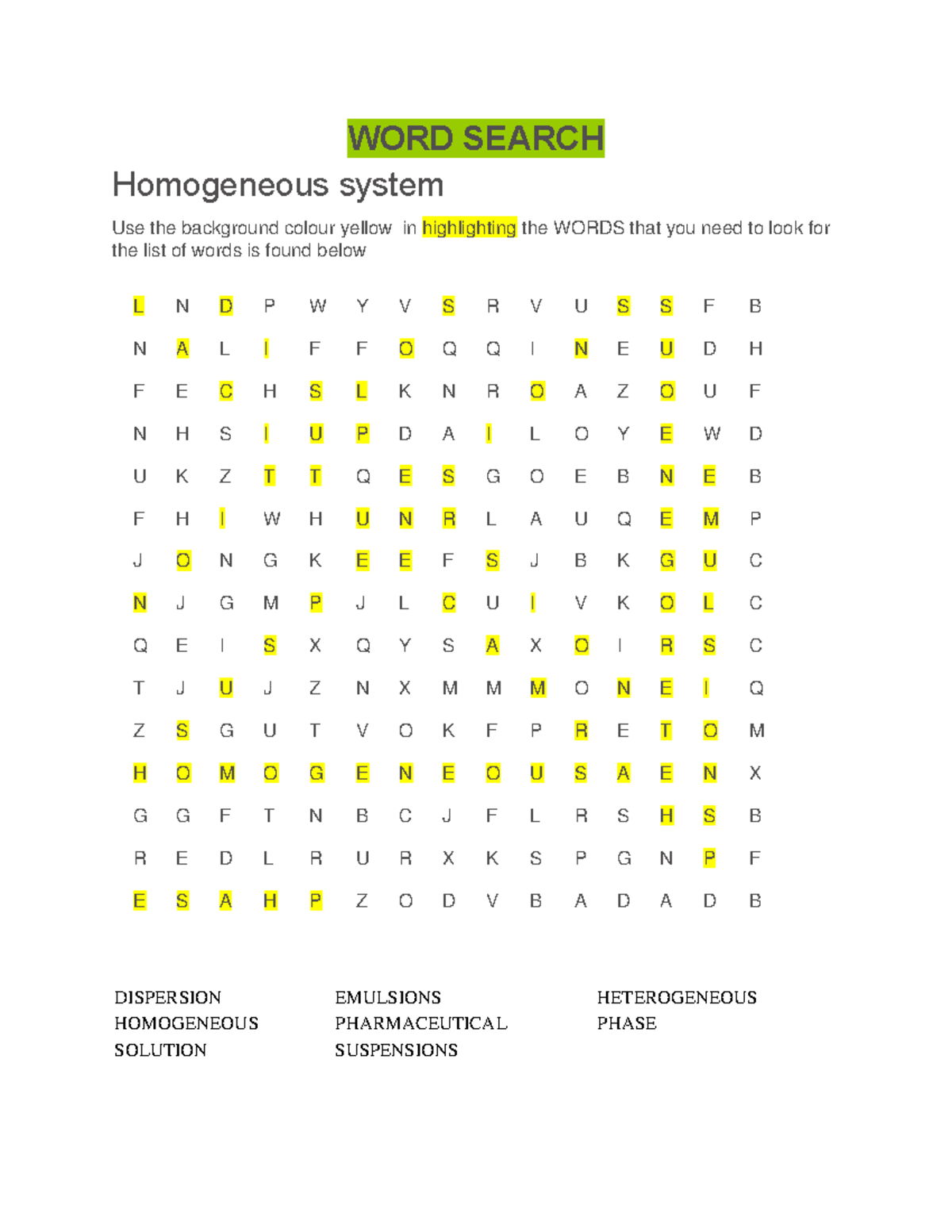 WORD Search - Enjoy - WORD SEARCH Homogeneous system Use the background ...