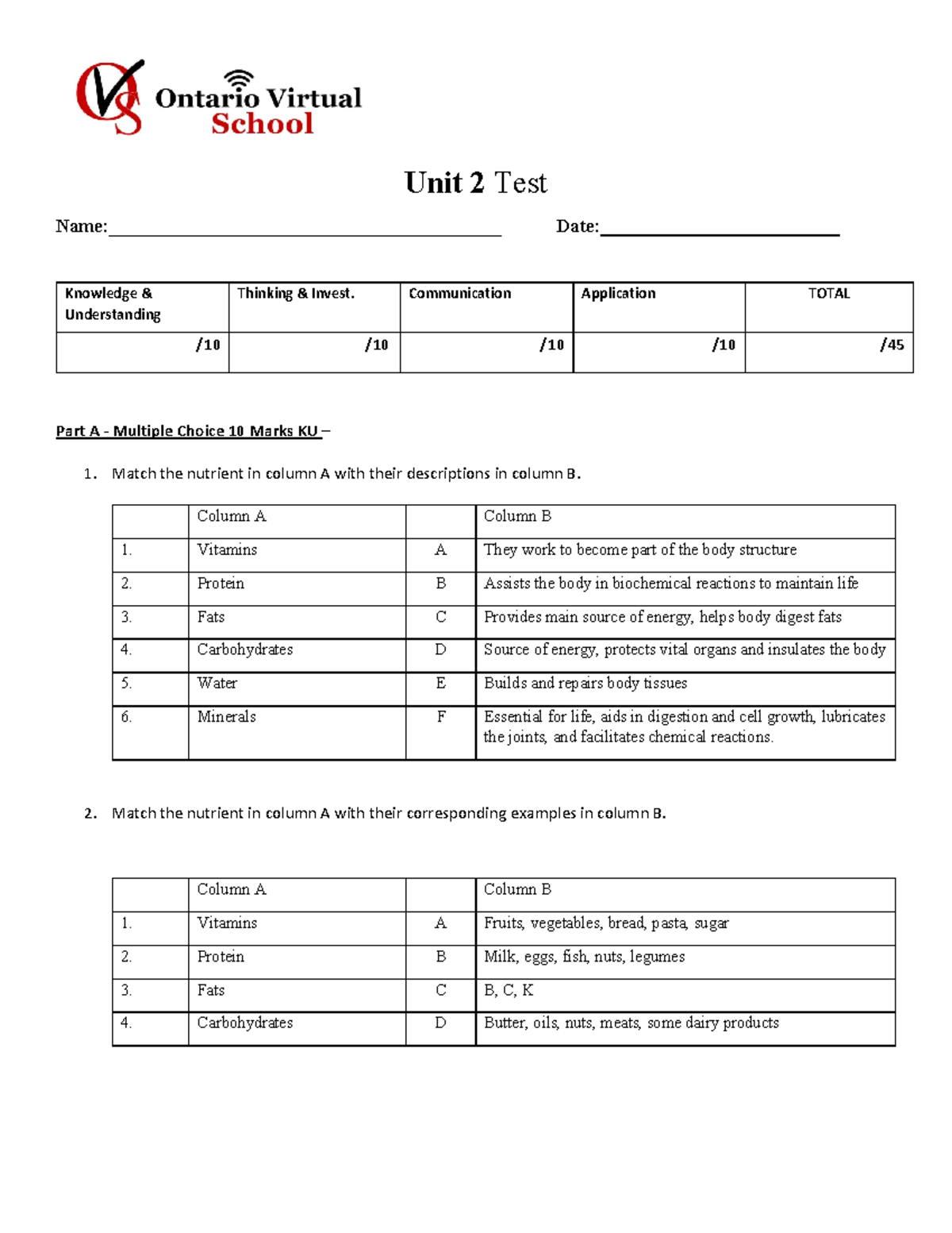 1707165915-HFA4U Unit Test 2 - Nutrition & Dietary Guidelines - Studocu