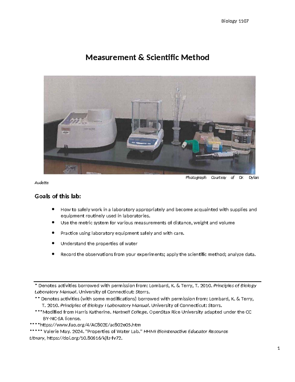 Biology 1107: Lab Safety, Measurements & Scientific Method Guide - Studocu