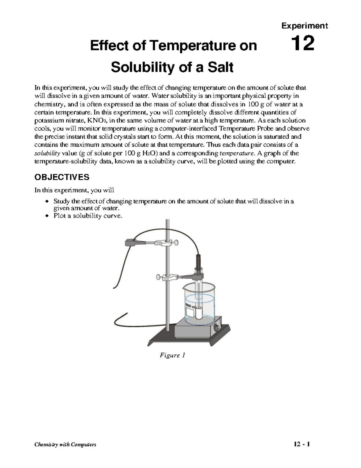 The Effect of Temperature on Salt Solubility in H2O (Chemistry 12 ...