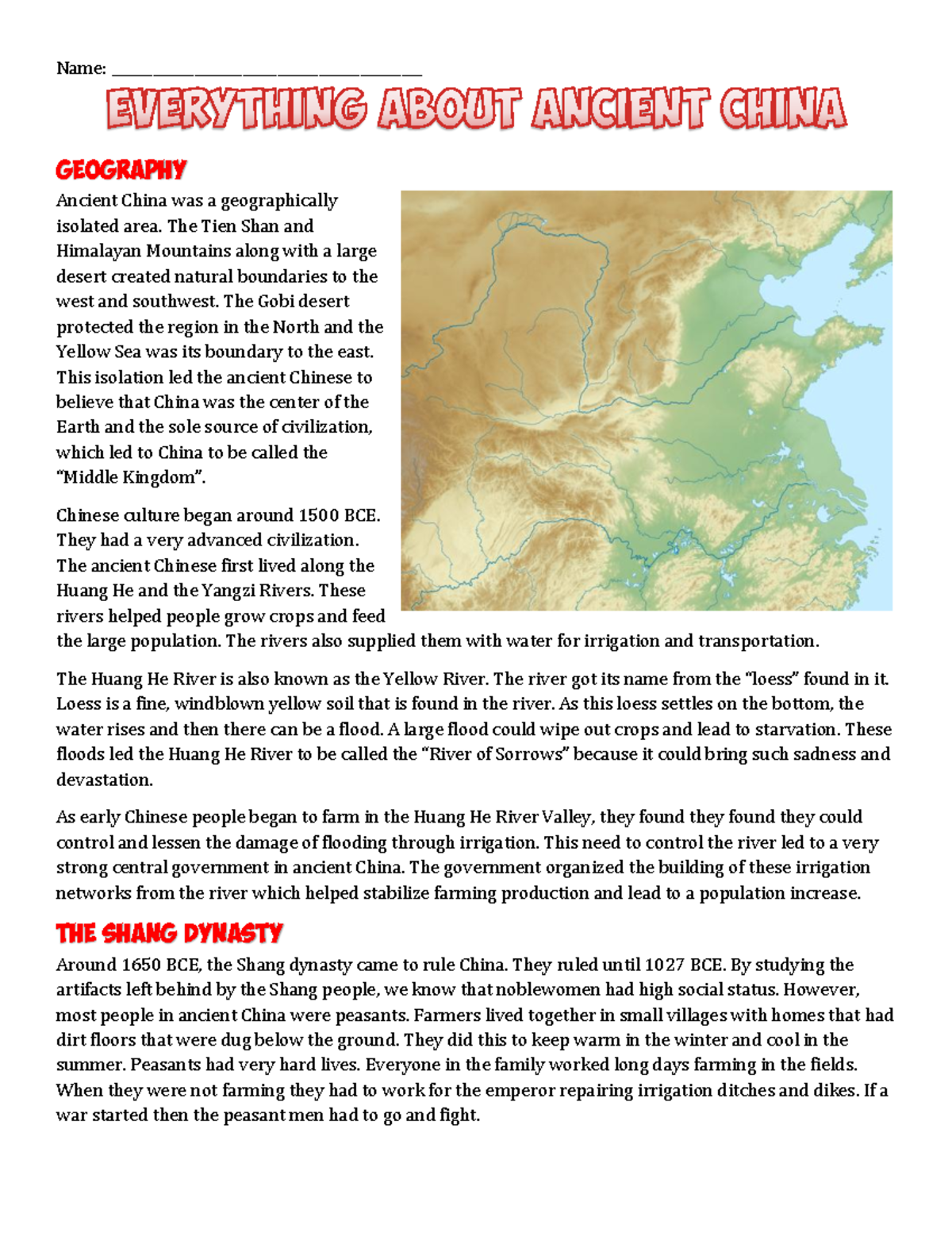 03 - Ancient China: Geography, Dynasties, & Culture Overview - Studocu
