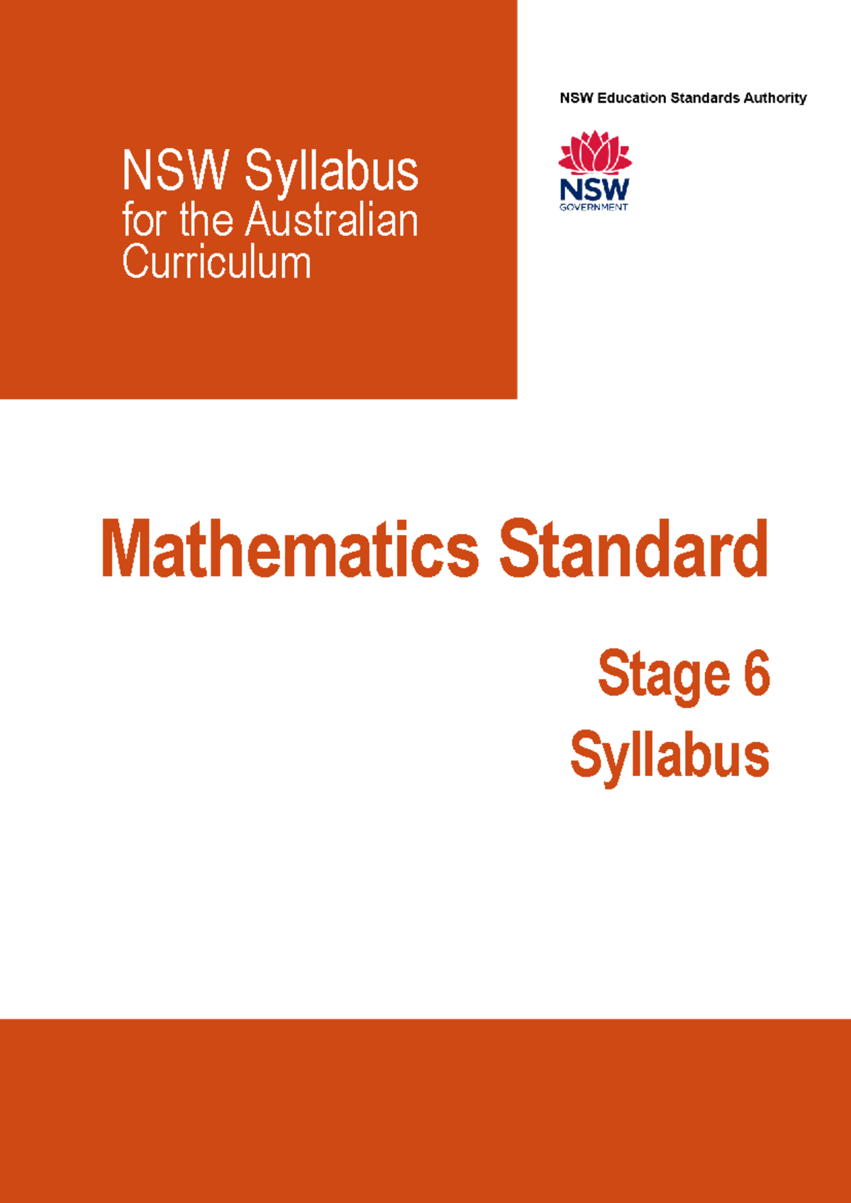 Mathematics standard stage 6 2017 syllabus pdf - NSW Syllabus for the ...