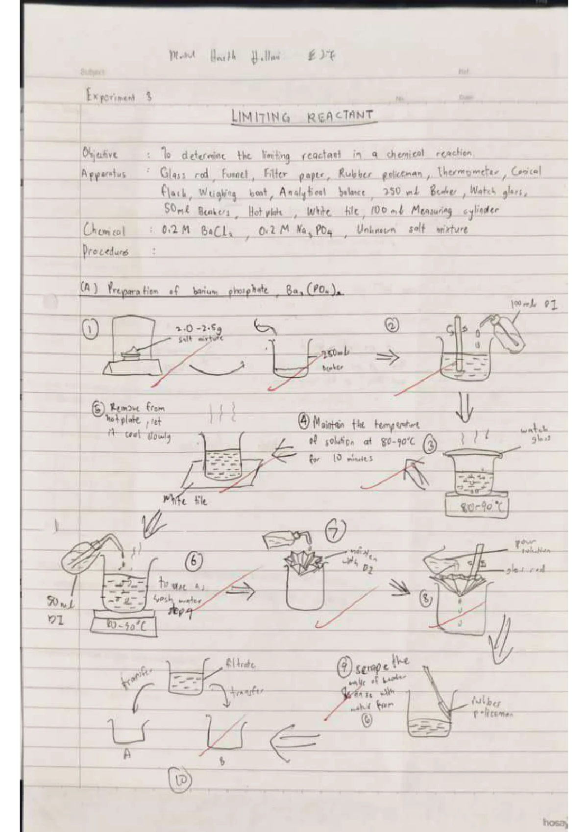 Basic Laboratory Techniques Jotter - CHM092 Experiment Revision - Studocu