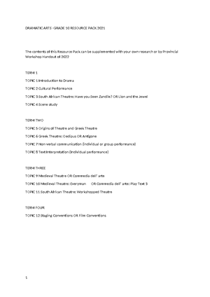 Grade 8 DRAMATIC ARTS: Activities, Techniques, and Performance Tips ...