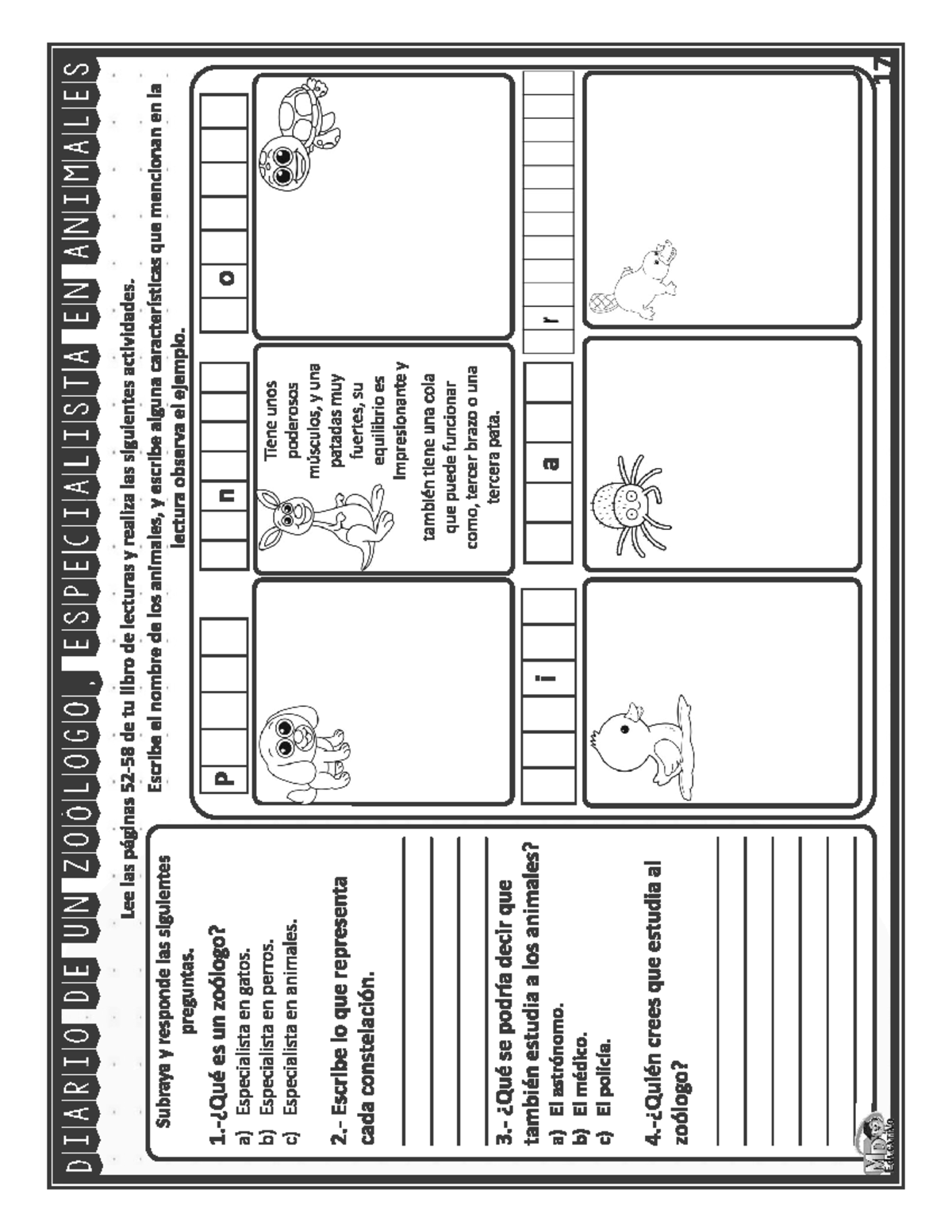 Diario de un Zoologo 1 - Actividad Educativa y Reflexiva - Studocu