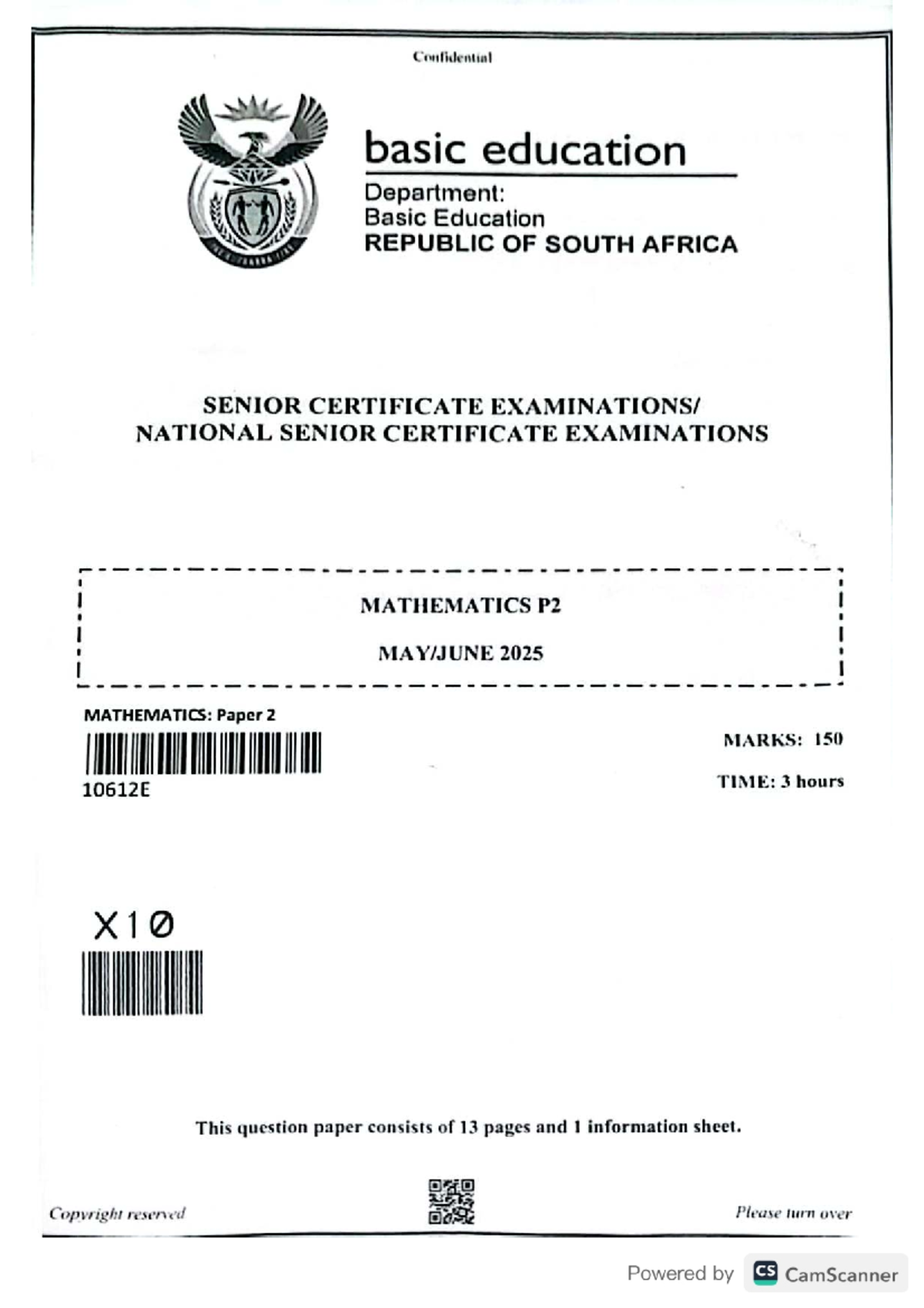 Grade 12 Mathematics P2 Supplementary Exam 2025 - Study Guide - Studocu