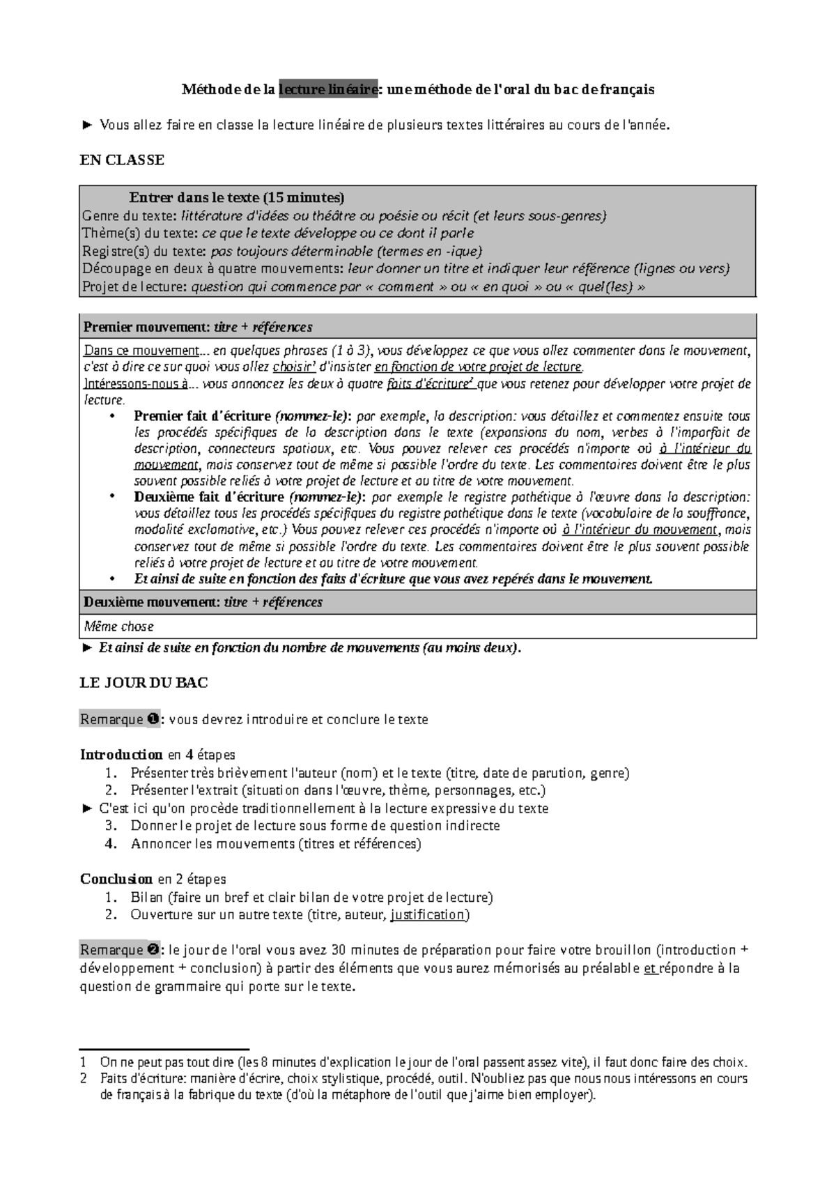 Méthode de la lecture linéaire - Méthode de la lecture linéaire: une ...
