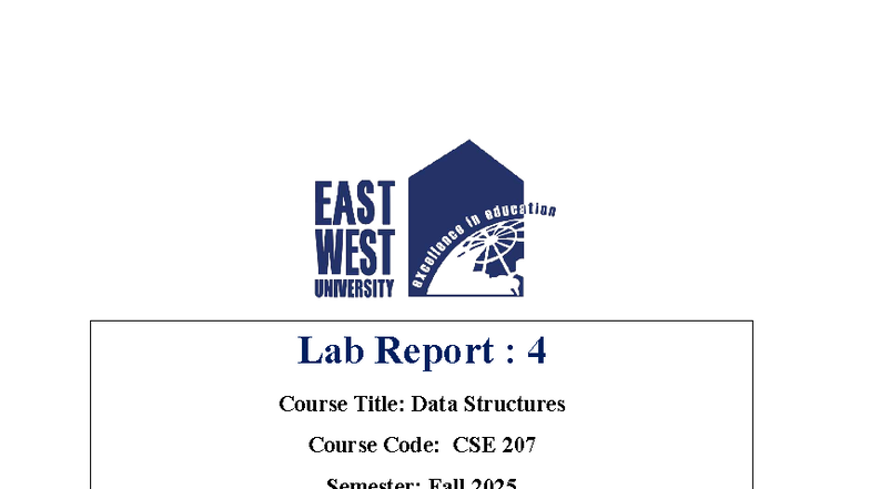 Lab Report 4: Doubly Linked List Operations - CSE 207 - Studocu