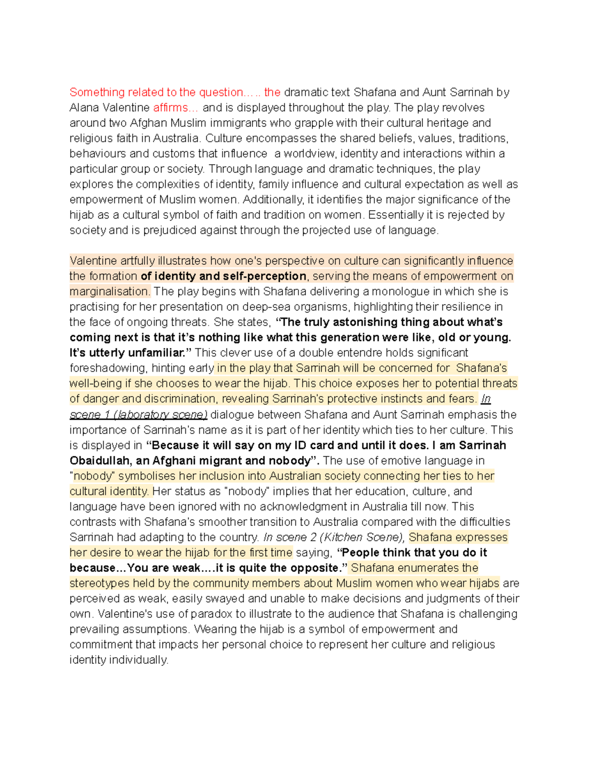 MOD A - Language, Culture, and Identity in "Shafana and Aunt Sarrinah ...