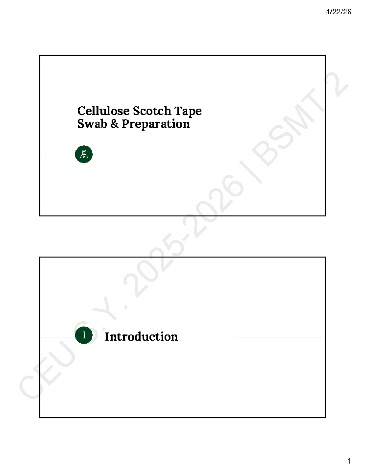Cellulose Scotch Tape Method for Pinworm Detection (20 2 520 26 SM T ...