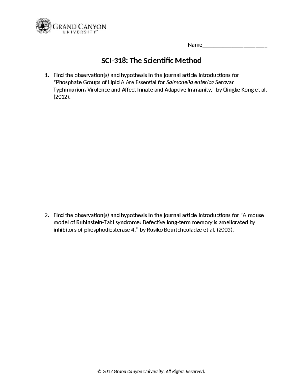 Biology Review: Scientific Method Observations & Hypotheses - Studocu