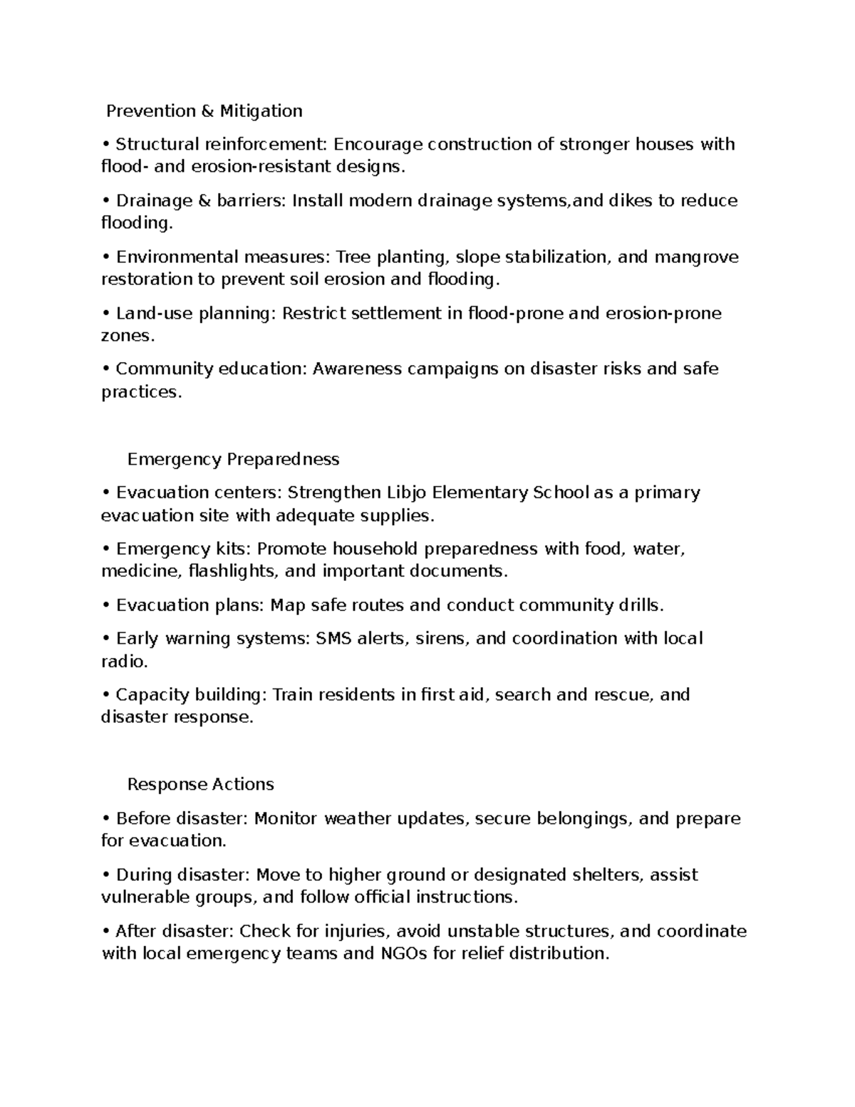 Disaster Risk Reduction Strategies: Prevention & Preparedness Plan ...