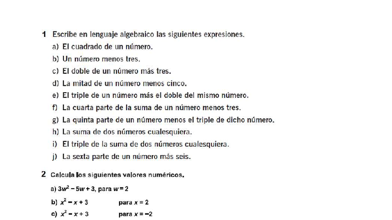 Simulacro Examen de Álgebra: Expresiones y Polinomios - Studocu