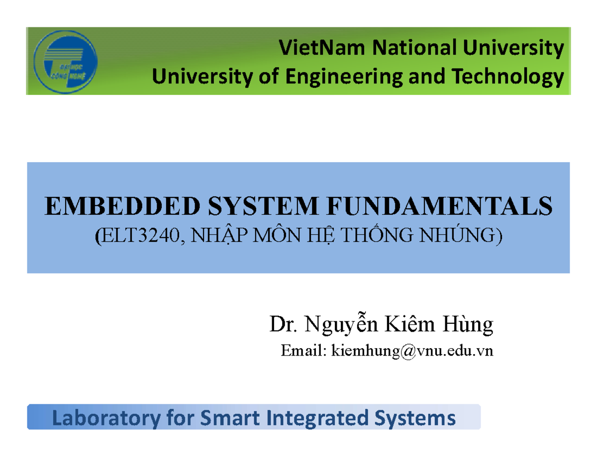 Lab2 C programming - Laboratory for Smart Integrated Systems VietNam ...