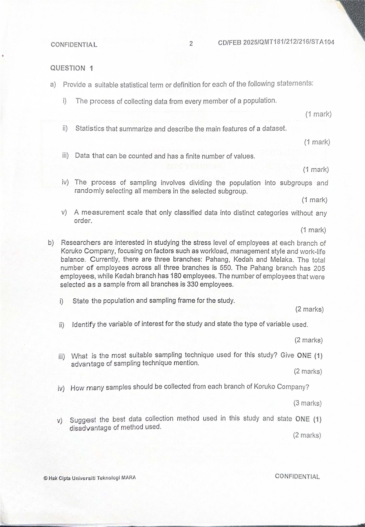 STA104 Final Exam: Statistical Concepts and Data Analysis Techniques ...