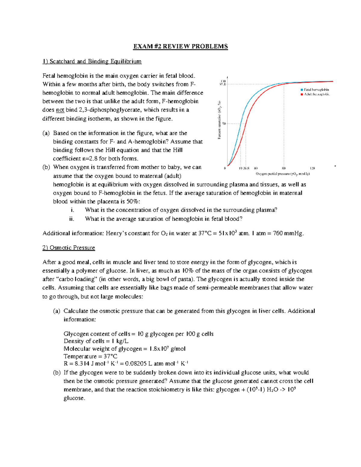 Thermo Kin 2019 Lecture 15: Exam Review Problems & Solutions - Studocu