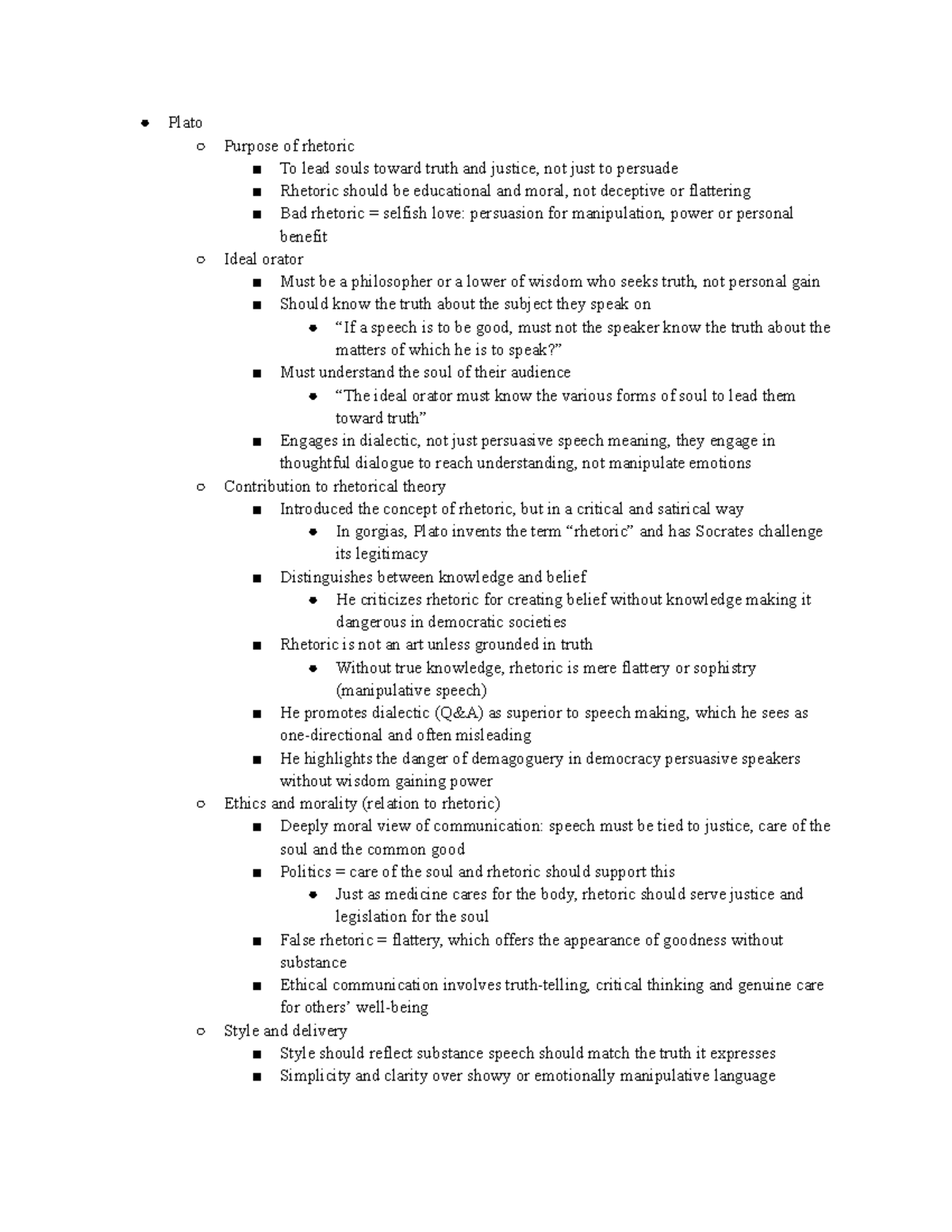 CAS 301 Exam Guide: Rhetorical Theory, Ethics & Ideal Orators - Studocu