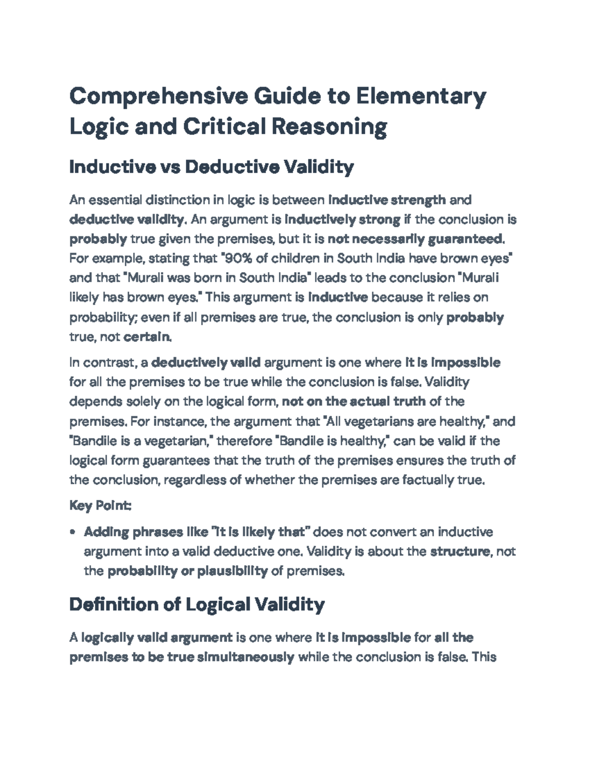 Comprehensive Guide to Logic and Reasoning Strategies (Course Code: LOG101) - Studocu