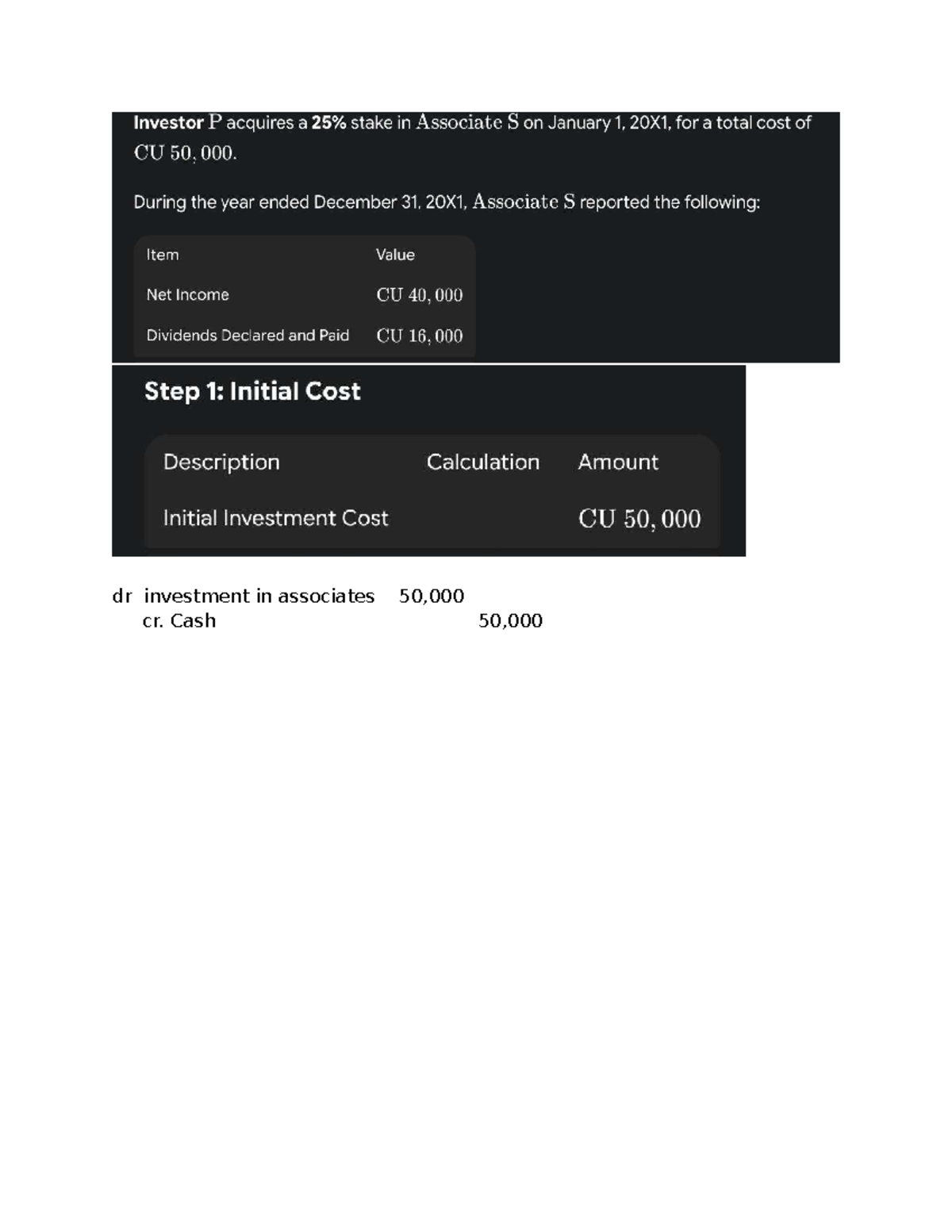 Investment in Associates: Sample Problem Analysis - Studocu