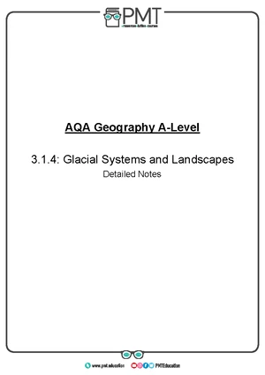 AQA Geography A-Level: Comprehensive Notes on Glacial Systems ...