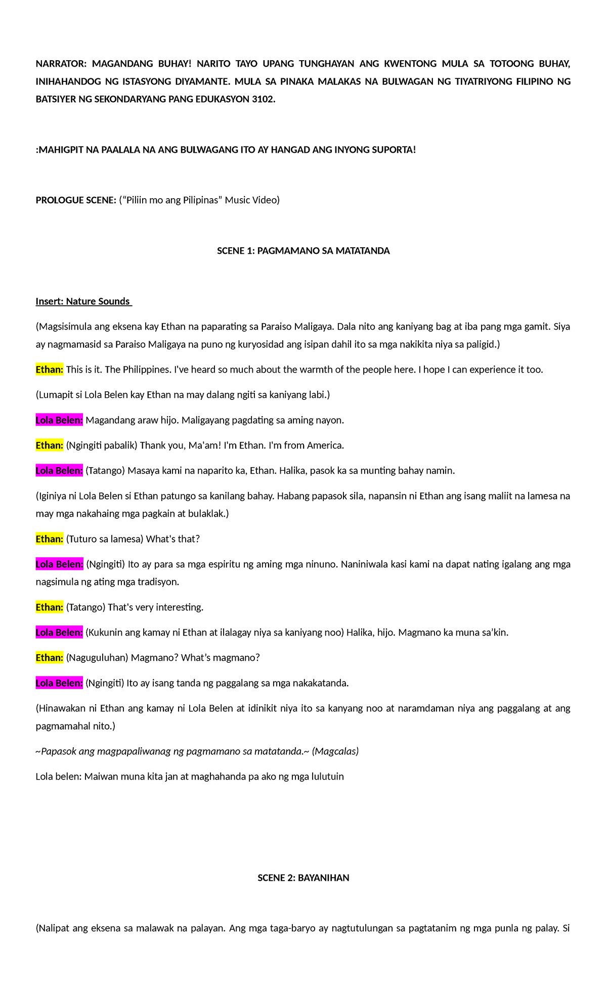 FM13 Pinaka Pinale Script - NARRATOR: MAGANDANG BUHAY! NARITO TAYO ...