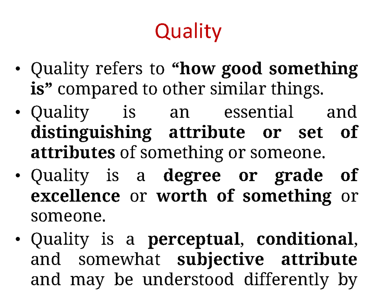 PASE-5 - Software Quality Control and Attributes Overview - Studocu