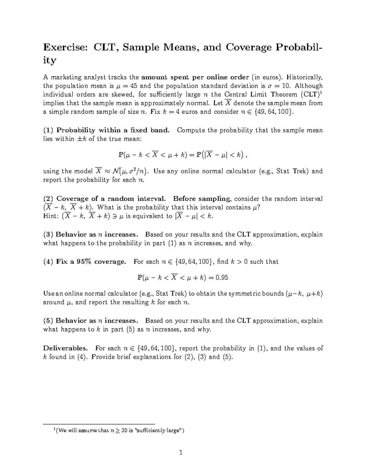Exercise: CLT, Sample Means & Coverage Probability - 23Oct2025-Sf C ...