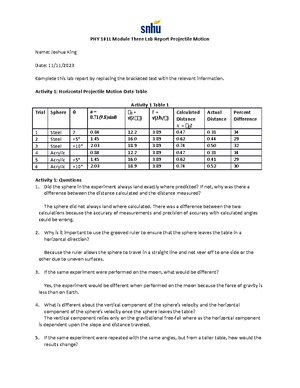[Solved] How could the speed of the projectile be determined ...