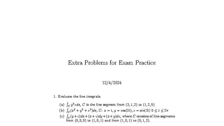 Final Exam Extra Practice Problems for Course Code R - Studocu