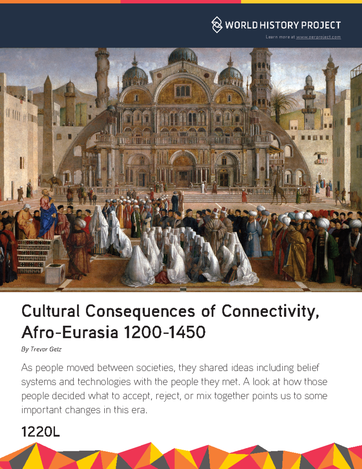 Cultural Consequences of Connectivity in Afro-Eurasia (1200-1450 ...