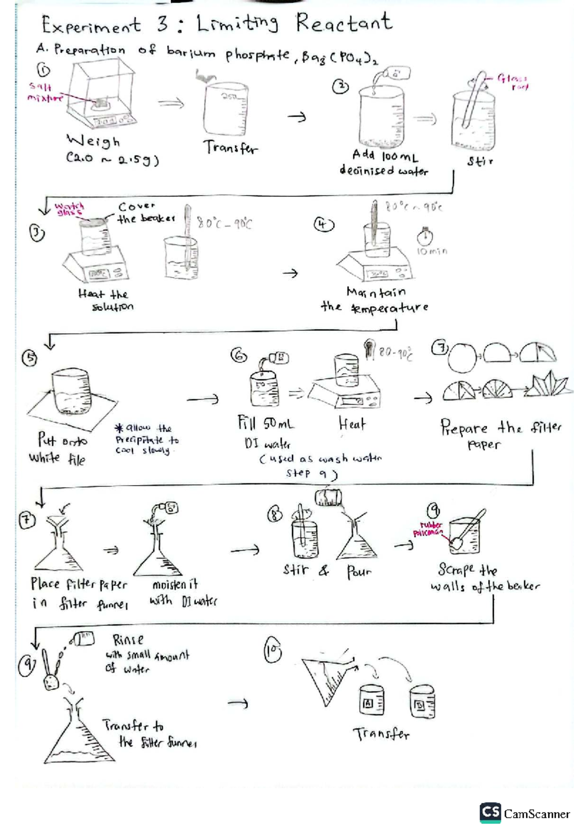 Experiment 3: Limiting Reactant A - Barium Phosphate Preparation - Studocu