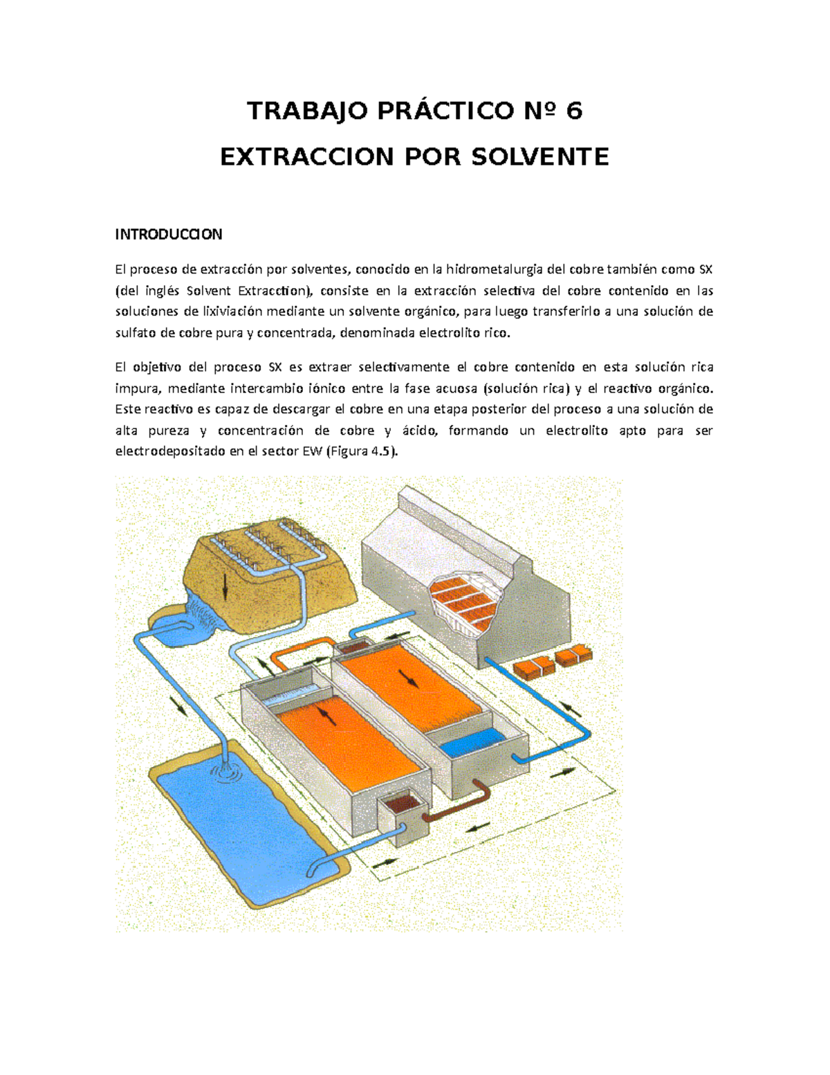 Trabajo Práctico N° 6: Proceso de Extracción por Solvente de Cobre ...