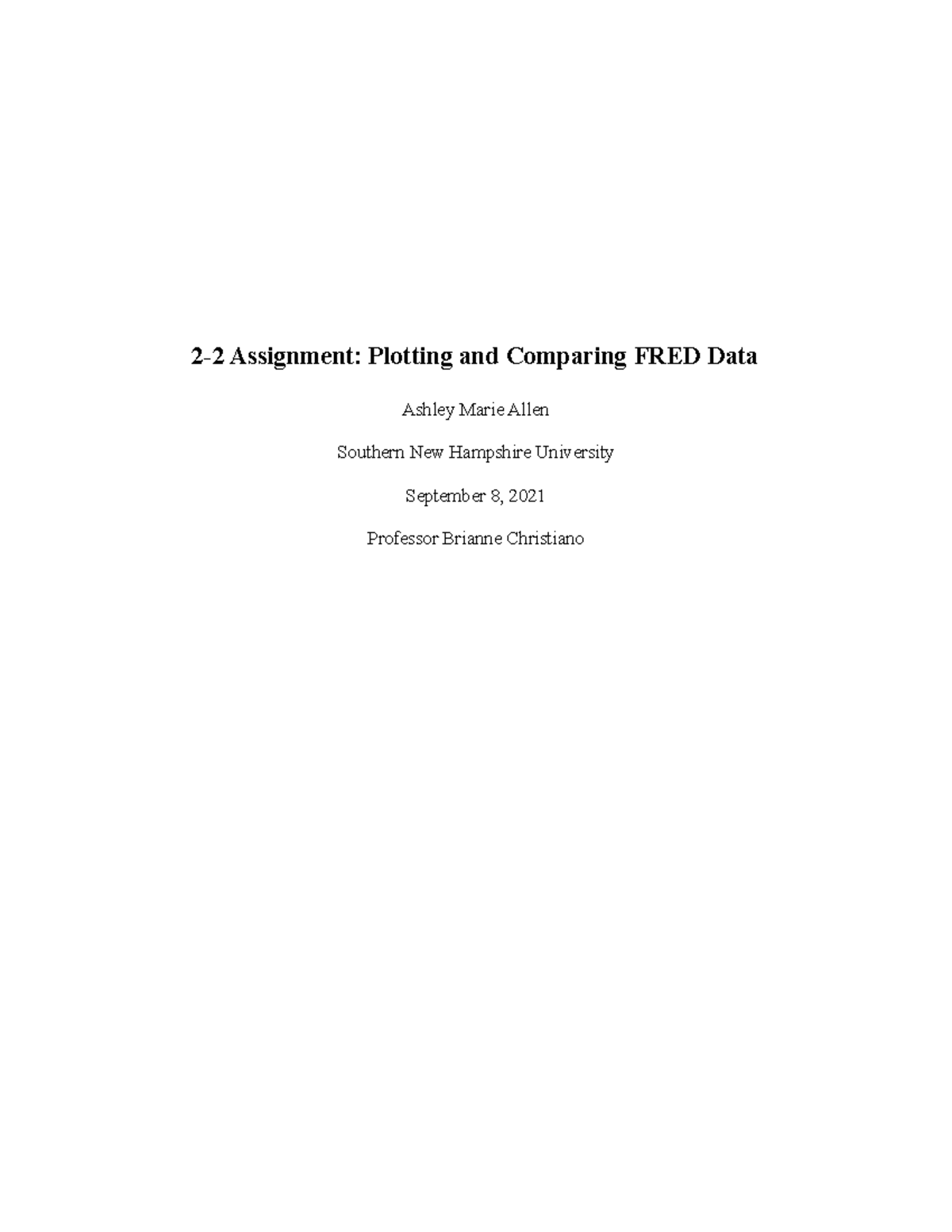 Eco 306 2 2 Assignment Plotting And Comparing Fred Data 2 2 Assignment Plotting And Comparing