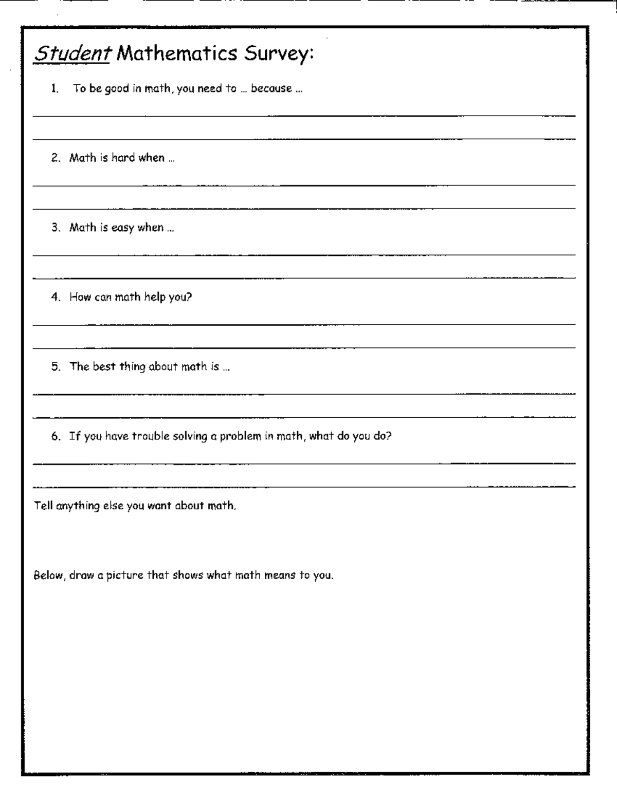 Math Survey Insights: Student Perspectives on Learning Challenges - Studocu