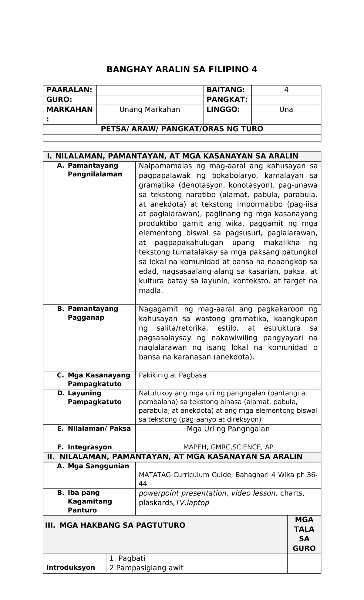 Activity Sheet-Pagsunod sa Panuto - Panuto: Piliin at isulat sa papel ...