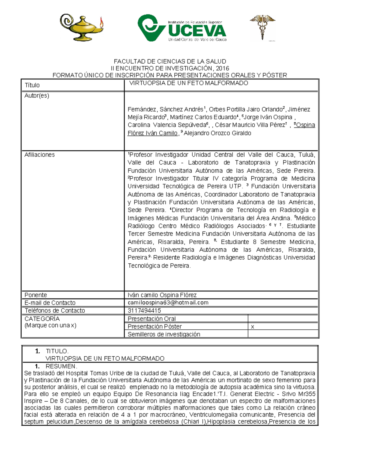 Virtual Autopsy of a Malformed Fetus: Presentation Poster Insights ...