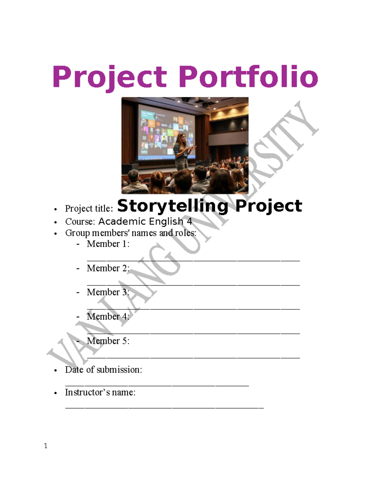Portfolio for Storytelling Project - Academic English 4 - Studocu