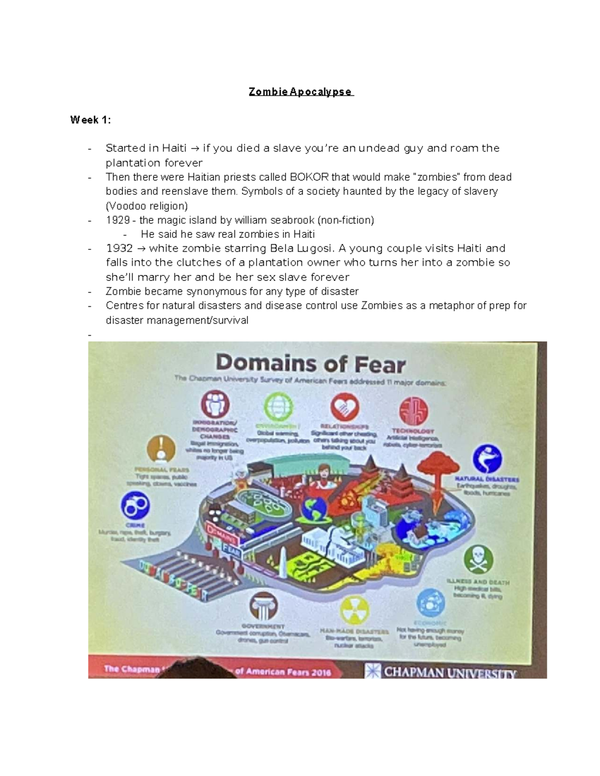 Zombie Apocalypse: Understanding Panic and Disease in History (Course ...