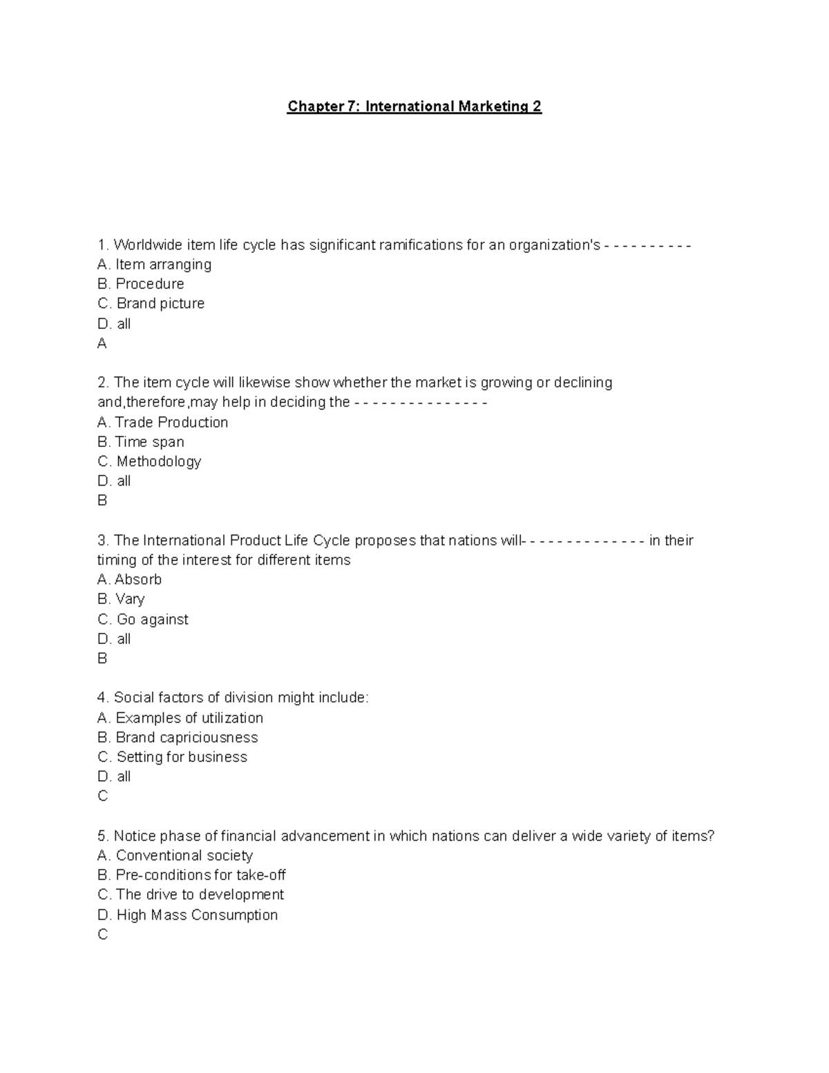 Chapter 7: International Marketing Concepts and Strategies - Studocu