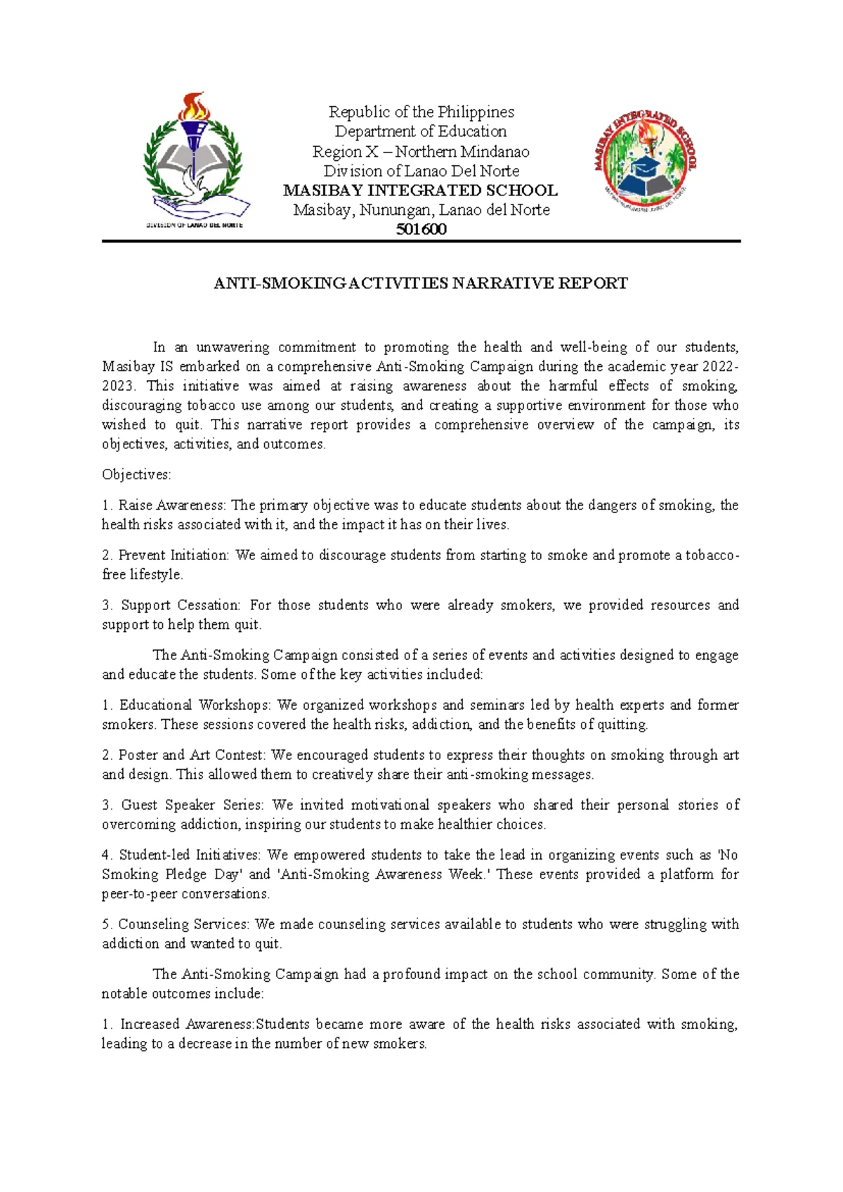 Accomplishment Report: Anti-Rabies Campaign Initiatives at Masibay ...