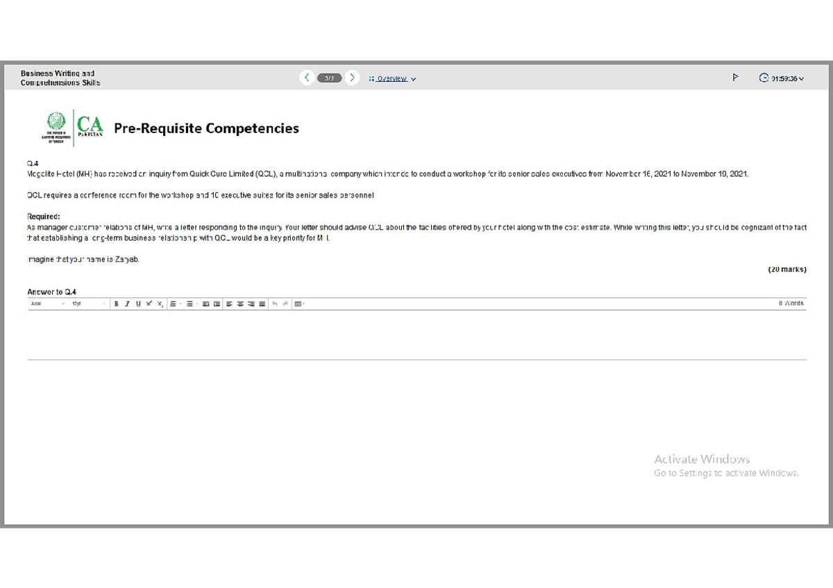 PRC BWCS-2 Model Paper: ICAP Official Exam Preparation Resource - Studocu