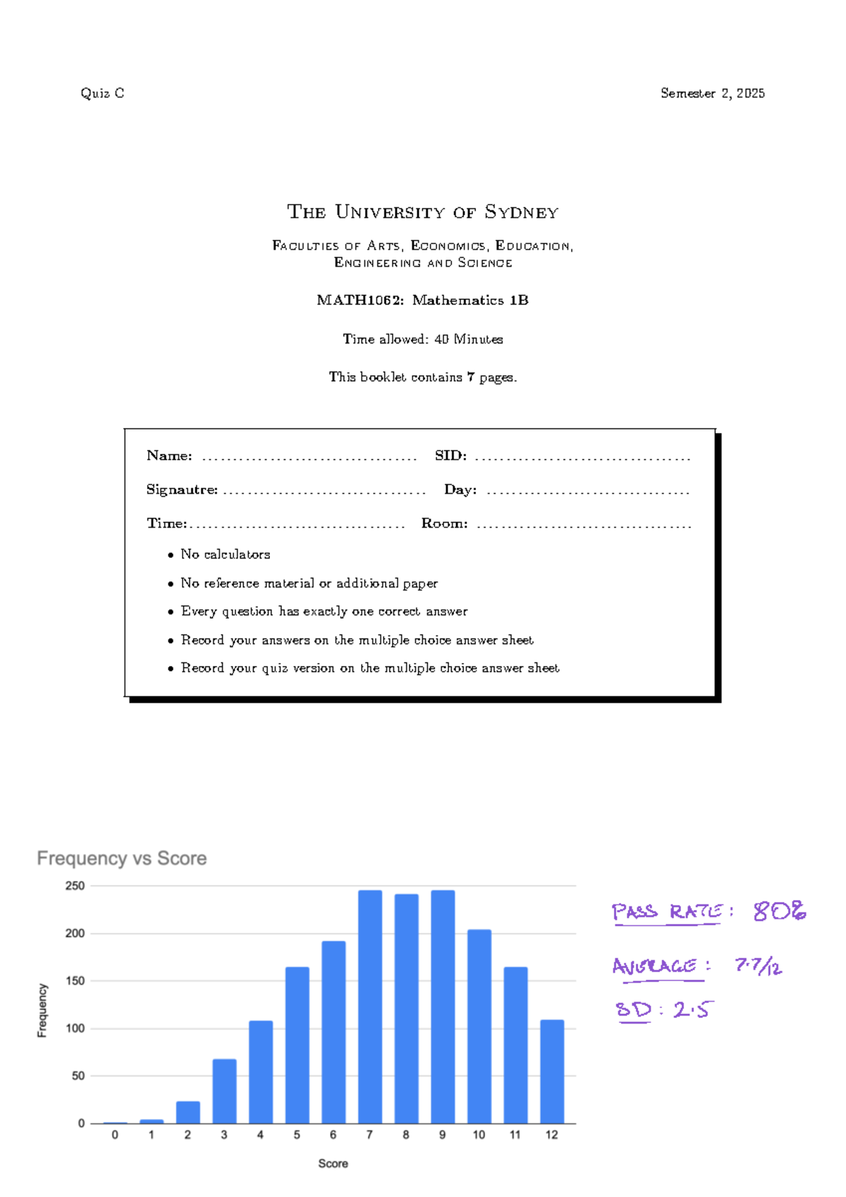 MATH1062 Quiz C Practice Midsem - Semester 2, 2025 - Studocu