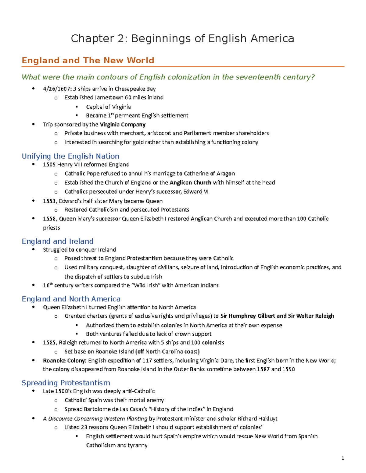 Chapter 2 - Summary Give Me Liberty!: an American History - Chapter 2 ...