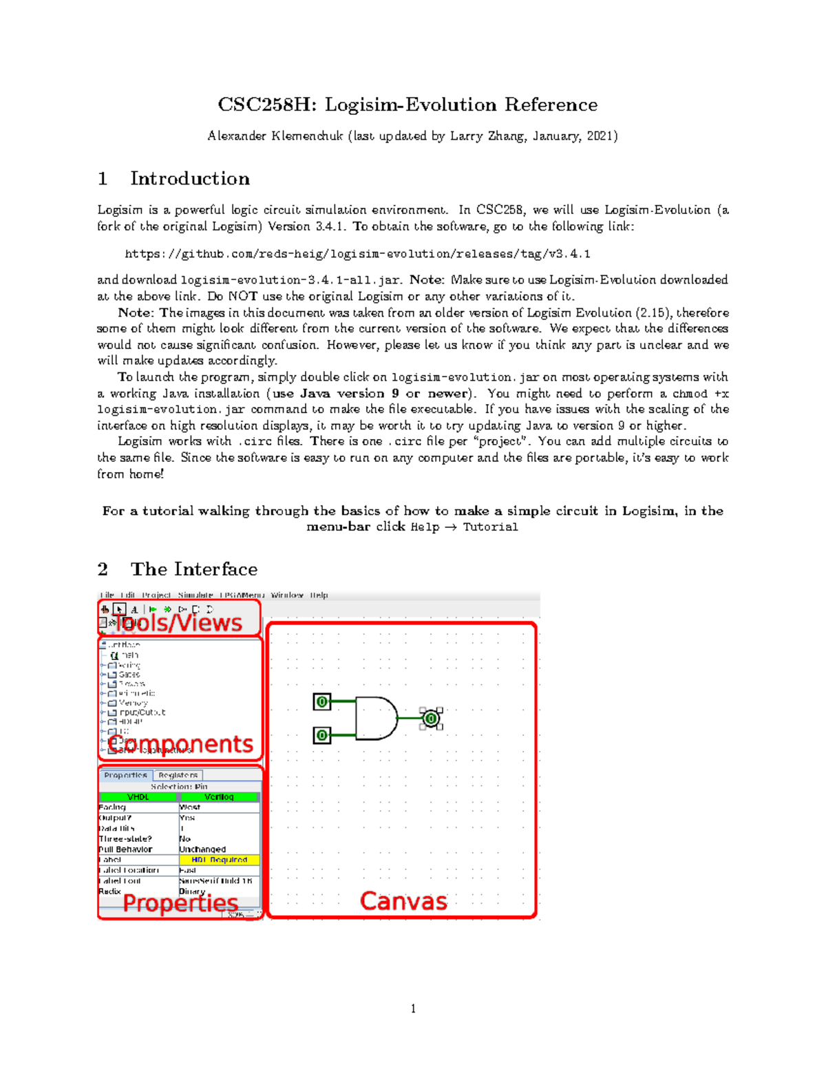 CSC258H Logisim-Evolution Reference Guide and Tutorial - Studocu